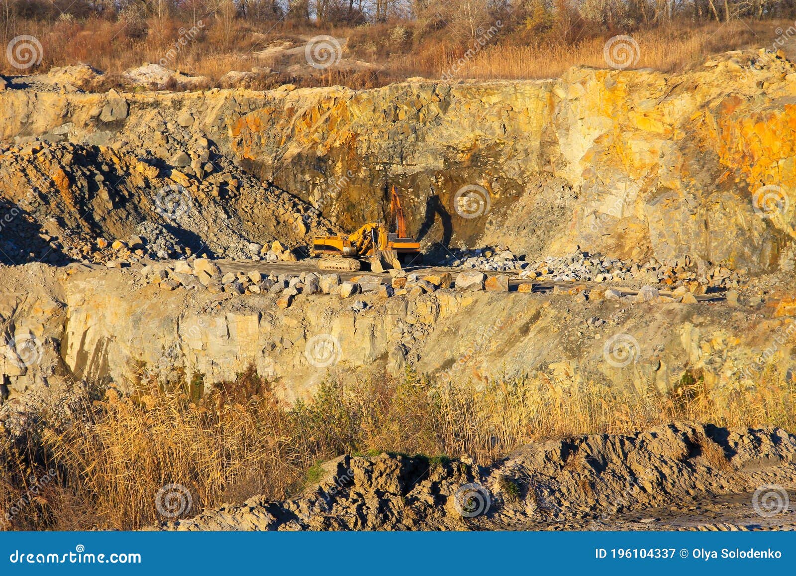 Extraction of Mineral Resources in Granite Quarry Stock Image - Image ...