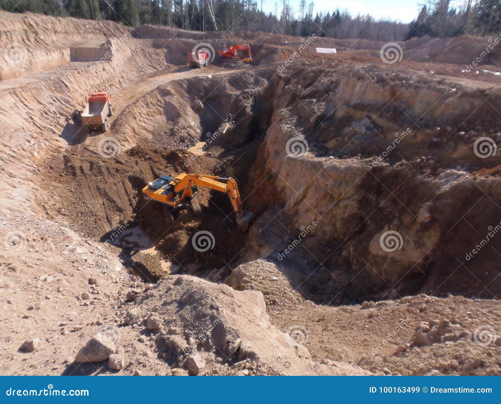 Extraction of minerals 2 stock image. Image of gold - 100163499