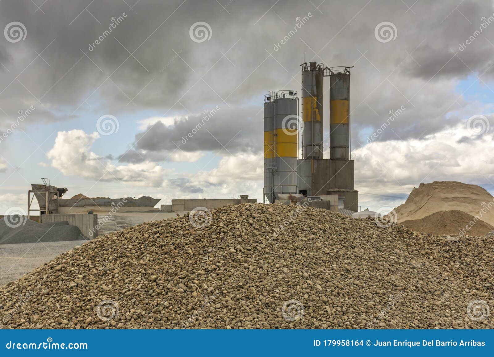 Extraction of Natural Resources, Sand and Stone in a Quarry Stock Photo ...