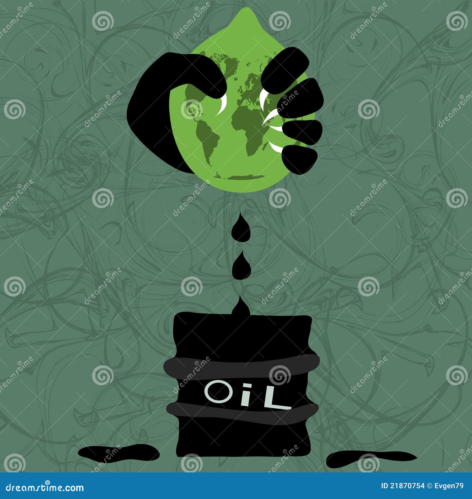 Extraction of oil stock vector. Illustration of globe - 21870754