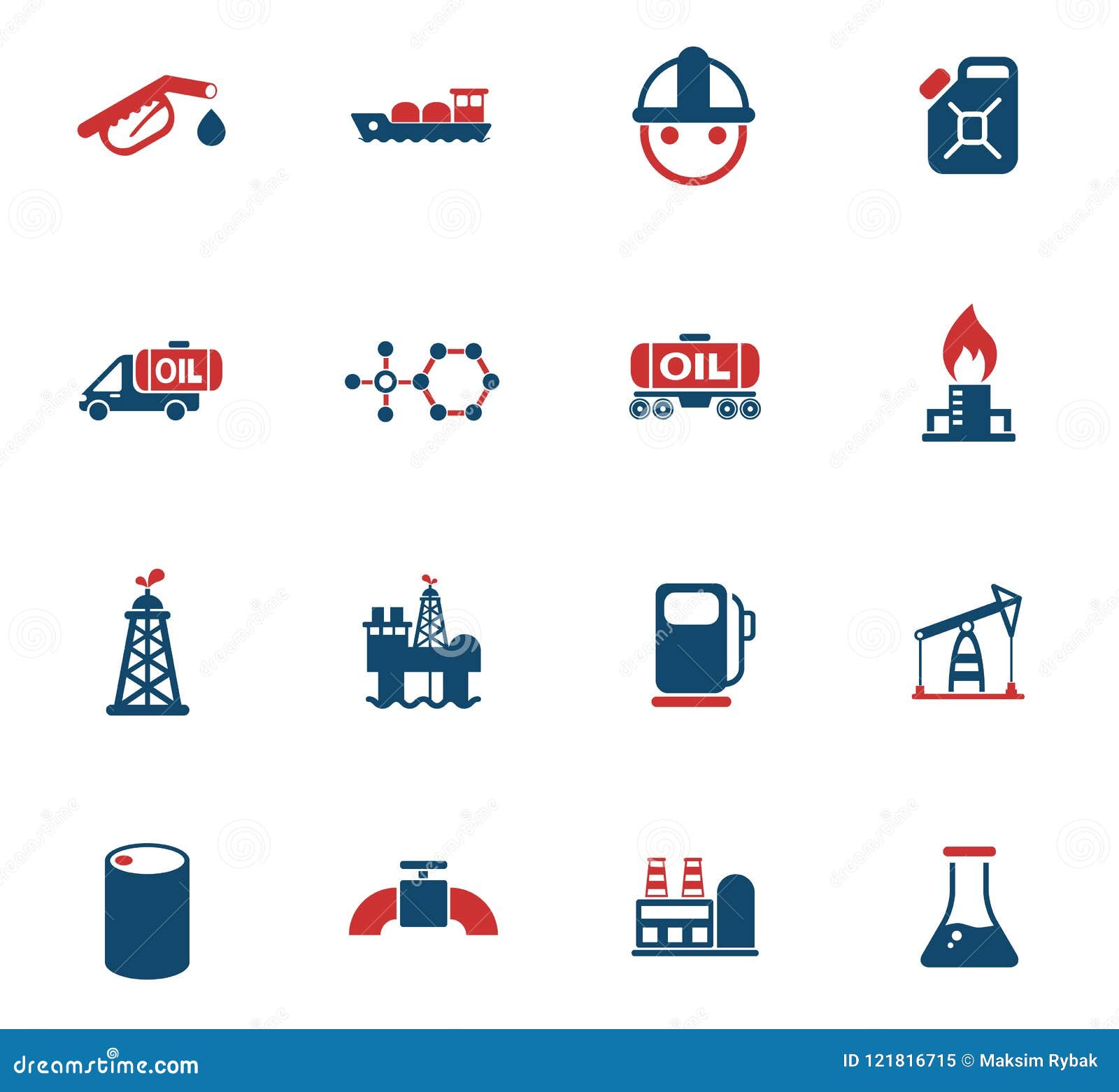 Extraction of Oil Color Icon Set Stock Vector - Illustration of symbol ...