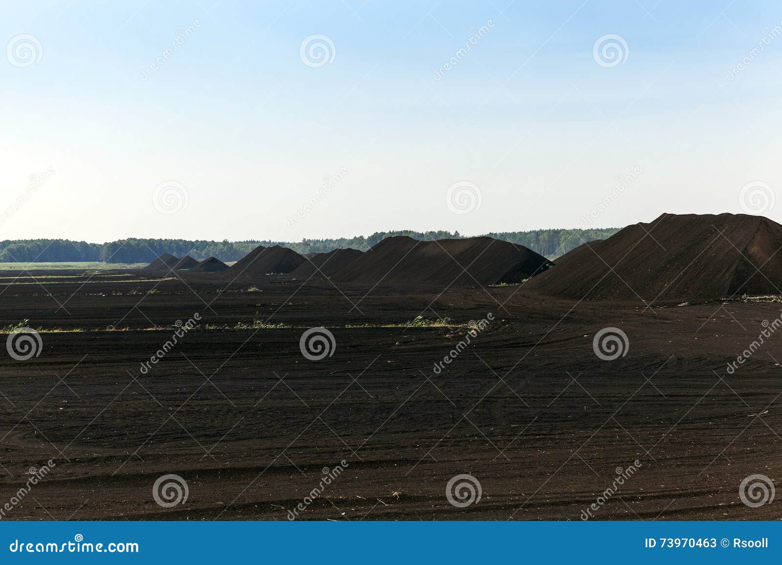 Extraction of peat stock image. Image of digging, horizontal - 73970463
