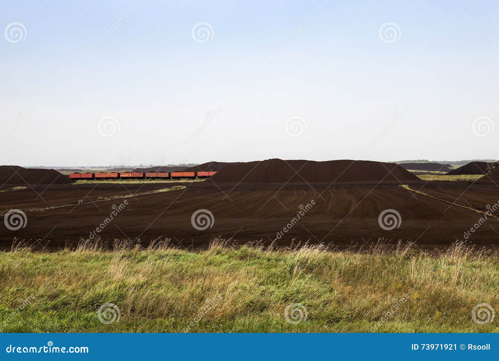 Extraction of peat stock image. Image of outdoors, agriculture - 73971921