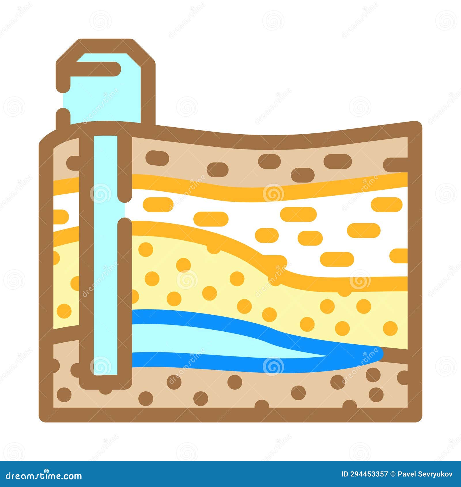 Extraction Process Mining Color Icon Vector Illustration Stock Vector ...