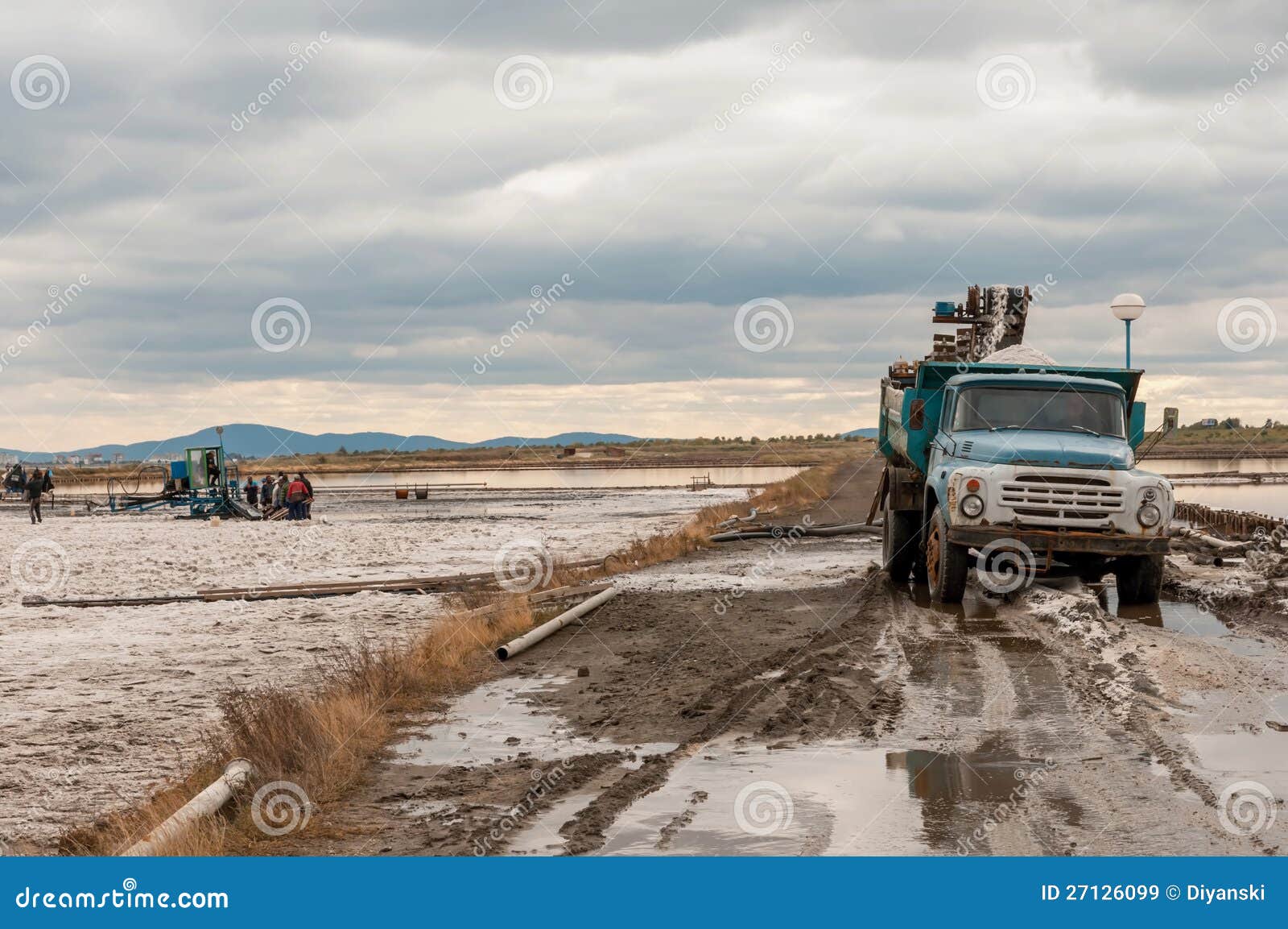 Extraction of Salt from the Salt Lakes Stock Image - Image of industry ...