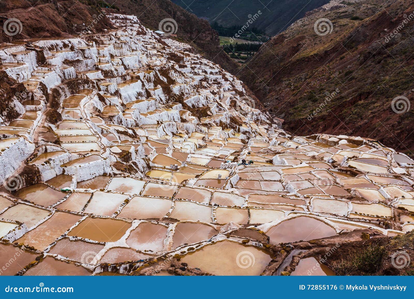 Extraction of Salt in the Salt Mines Stock Photo - Image of peru, salty ...