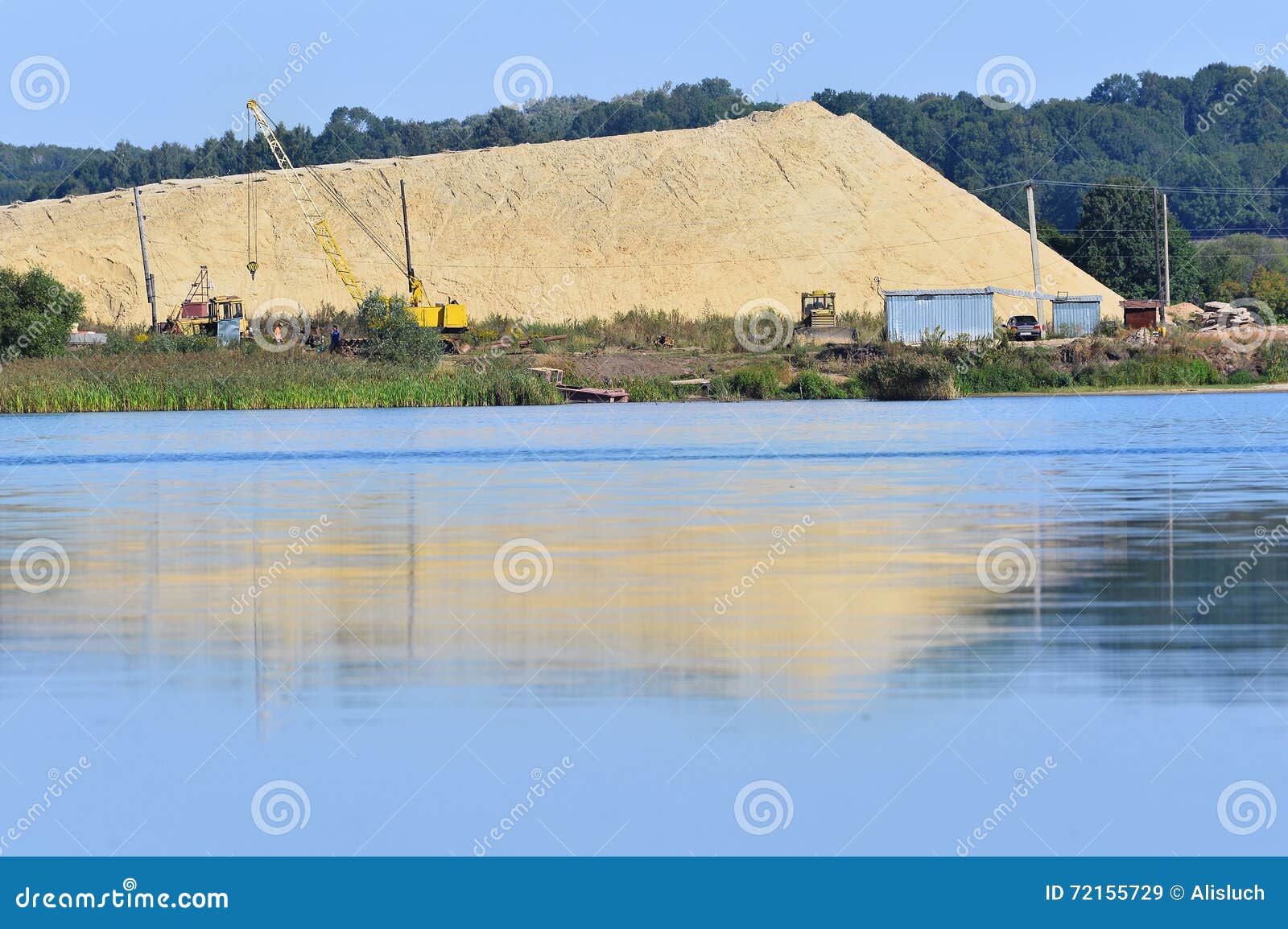Extraction of Sand in Sandpit Stock Image - Image of heavy ...