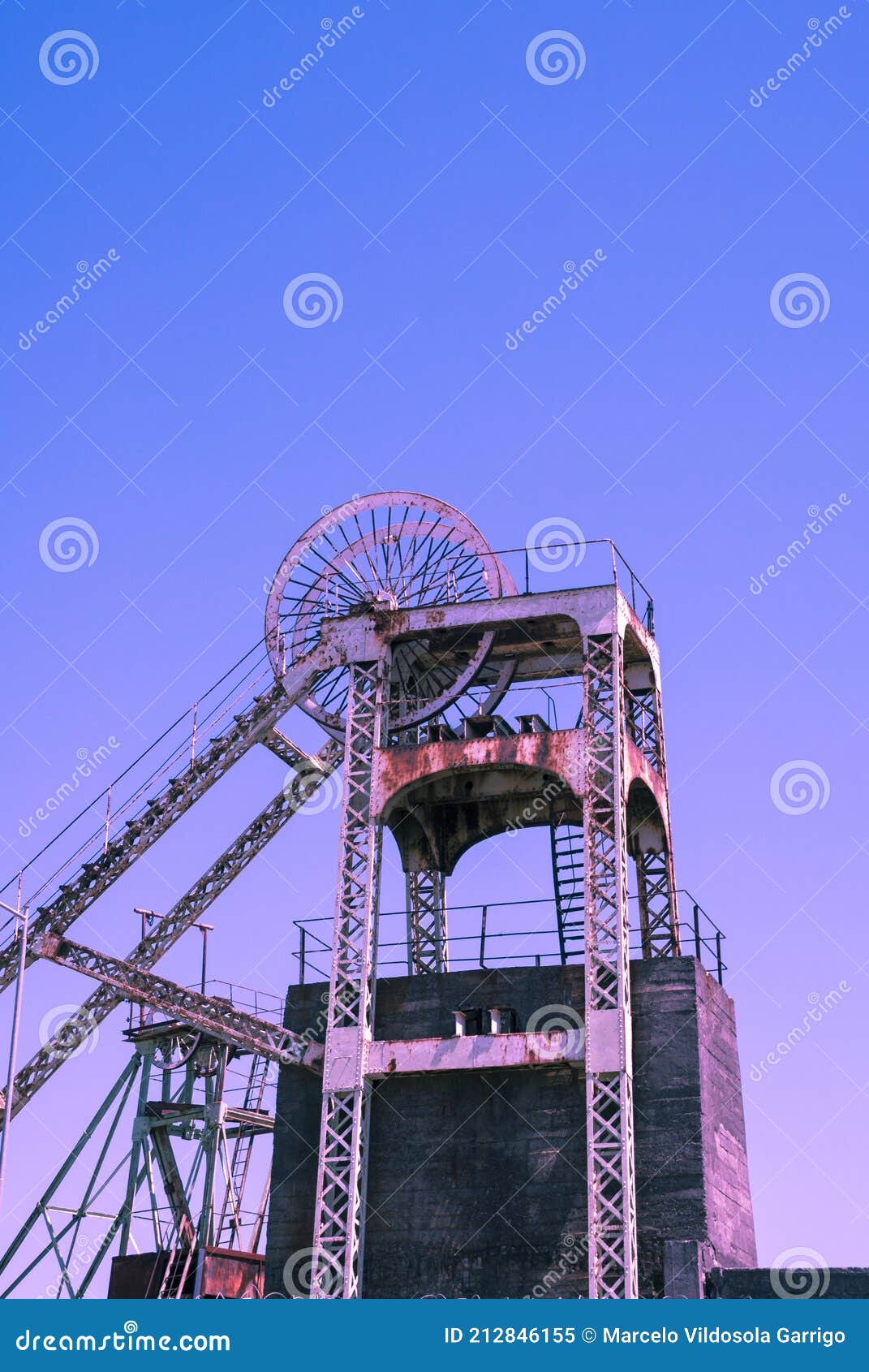 The Extraction Tower of the Coal Mine Stock Image - Image of concepción ...