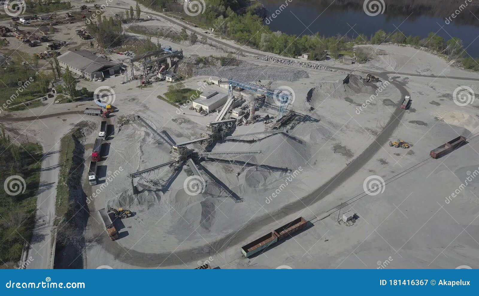 Extraction, Washing, Sorting and Distraction of River Gravel. Mining ...