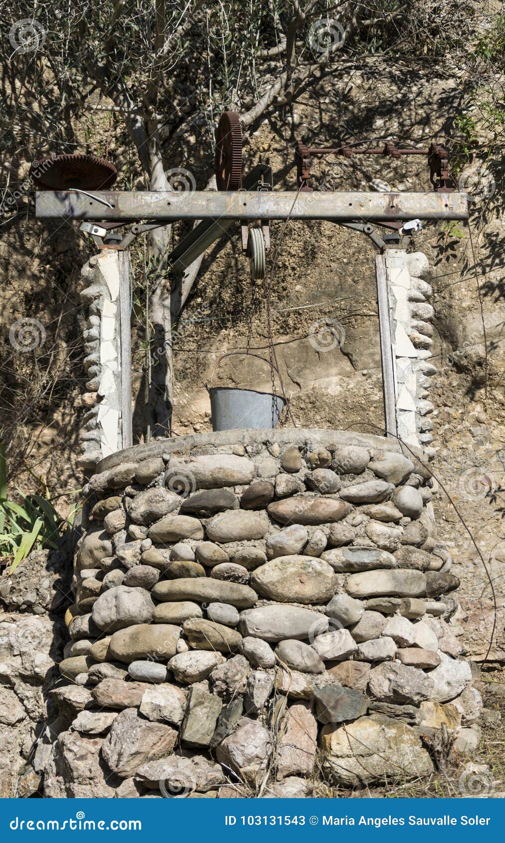 Ancient well. stock image. Image of hole, deep, stones - 103131543