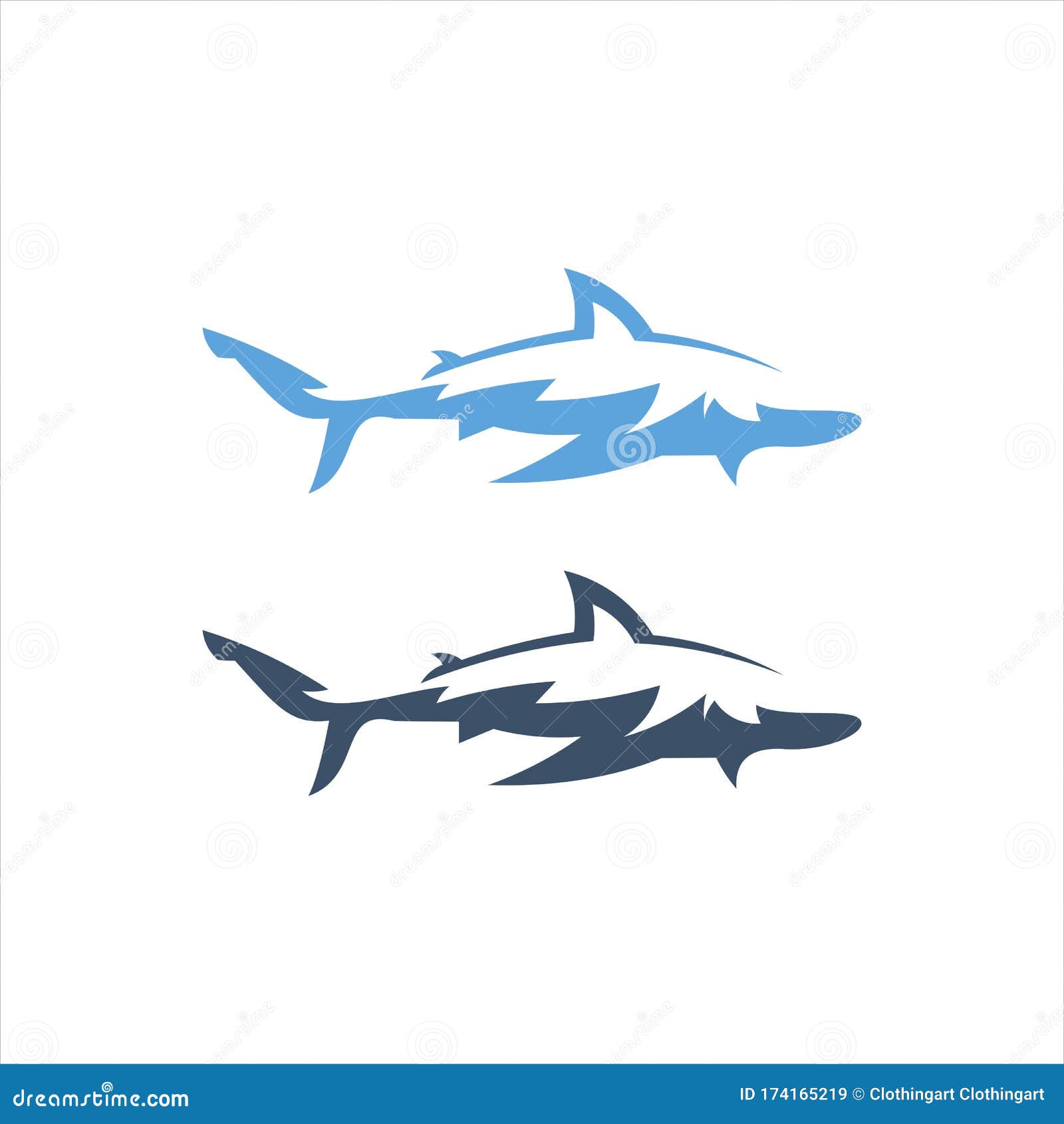 Extracto Moderno Del Vector Del Logo Del Tiburón Ilustración del Vector ...