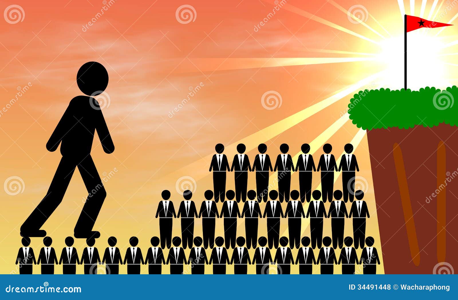 Extracto Sobre El Progreso En El Trabajo Stock de ilustración ...