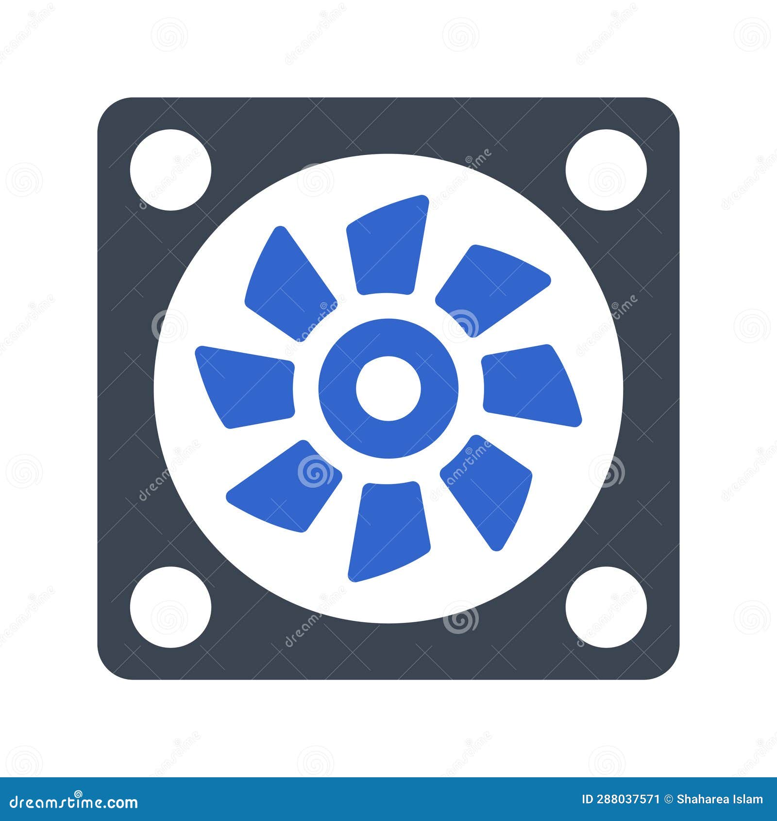 Extractor fan icon stock vector. Illustration of vent - 288037571