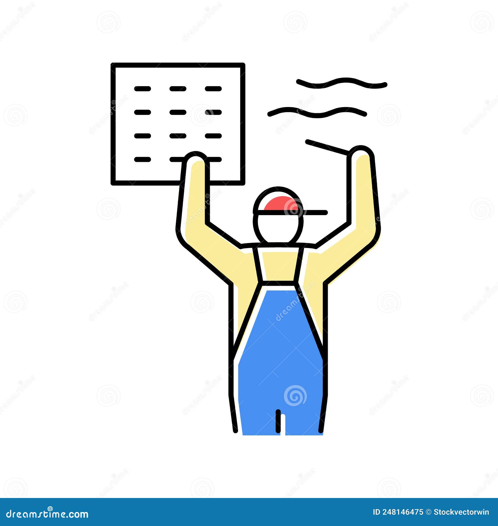 Extractor Fan Replacement Color Icon Vector Illustration Stock Vector ...