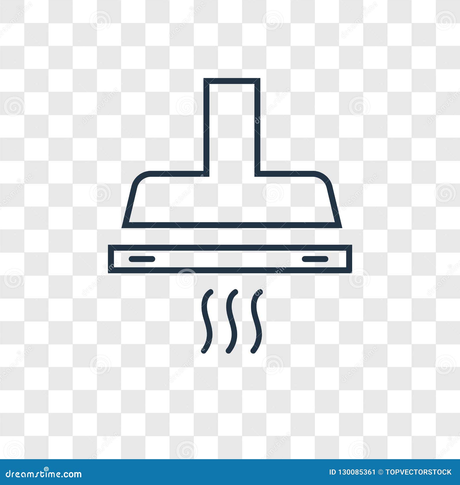 Extractor Hood Concept Vector Linear Icon Isolated on Transparent ...