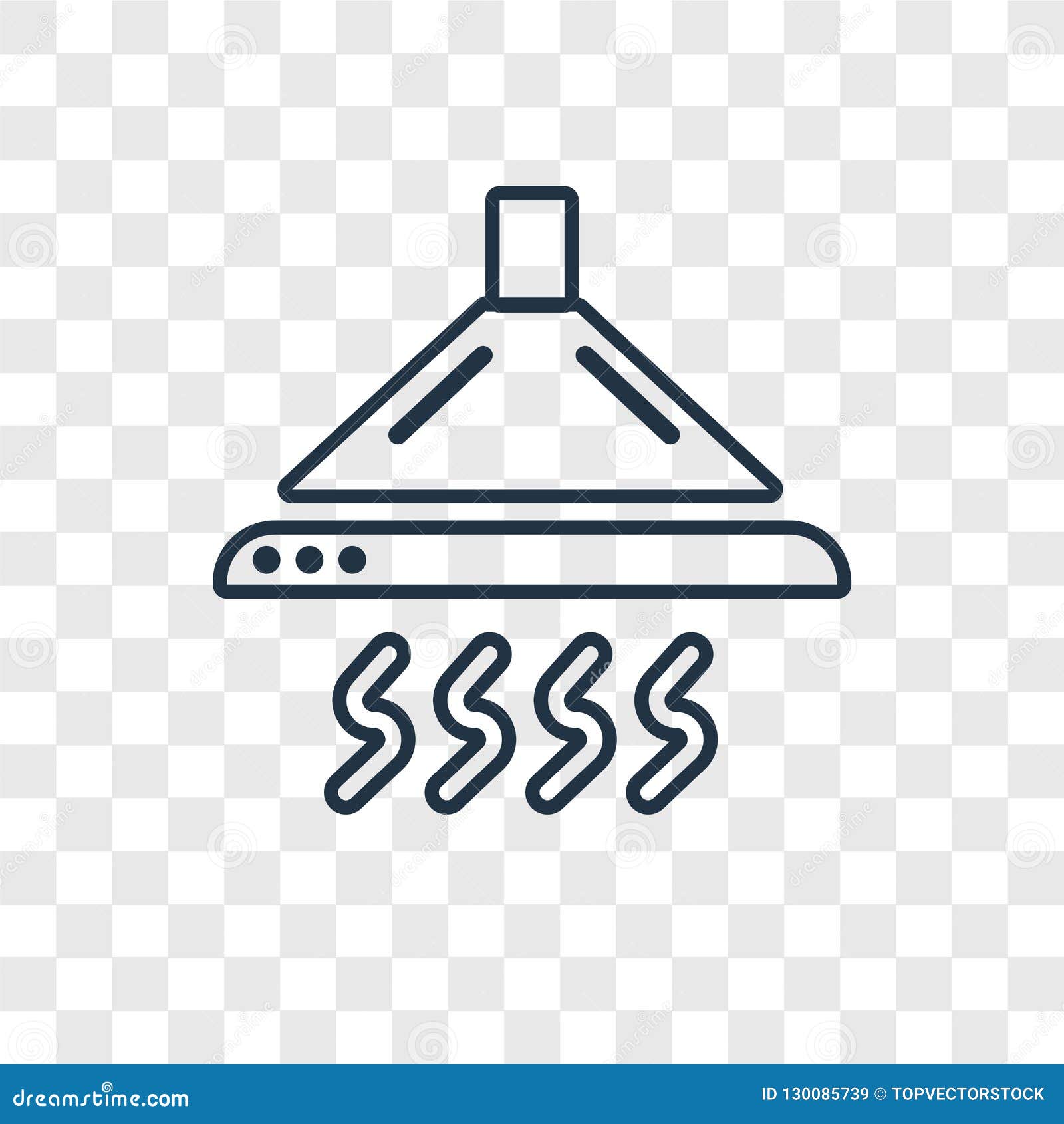 Extractor Hood Concept Vector Linear Icon Isolated on Transparent ...