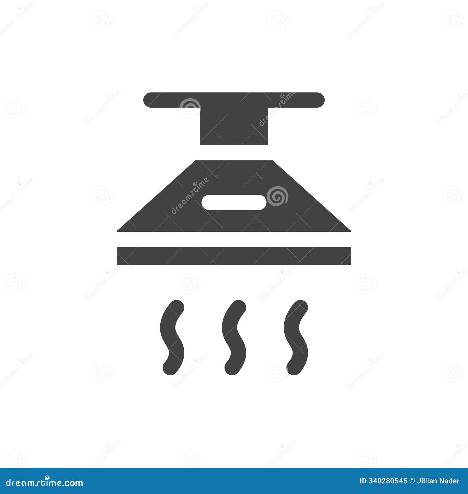 Extractor Hood Icon Mark In Filled Style Cartoon Vector | CartoonDealer ...