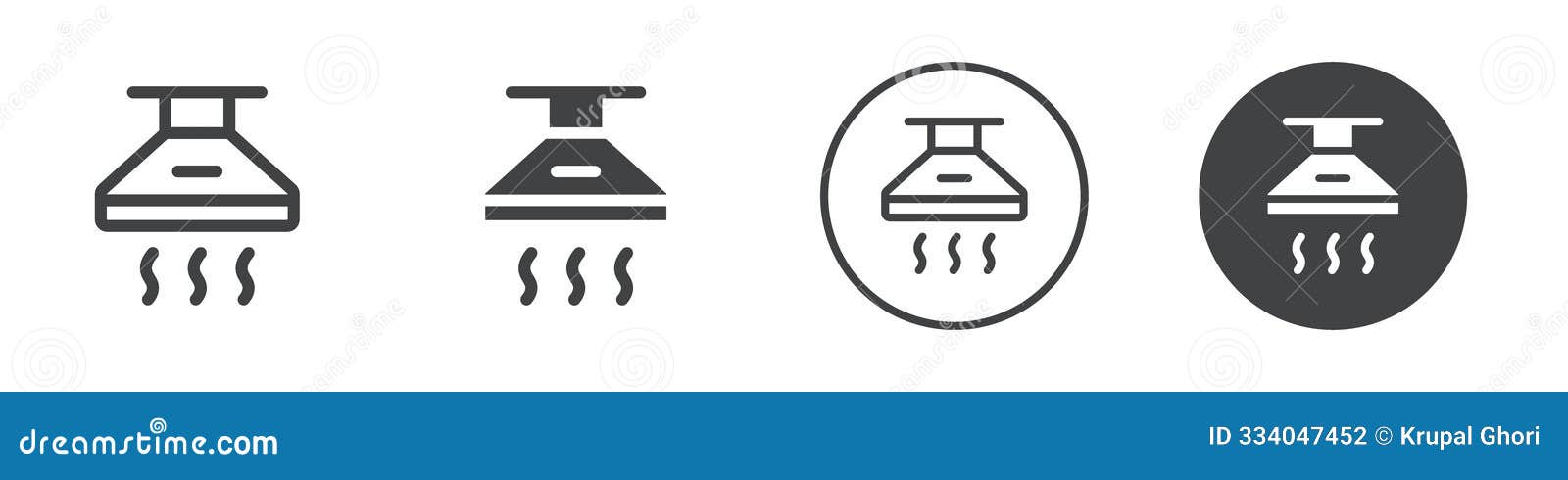 Extractor Hood Icon Black Line Art Vector | CartoonDealer.com #326485130