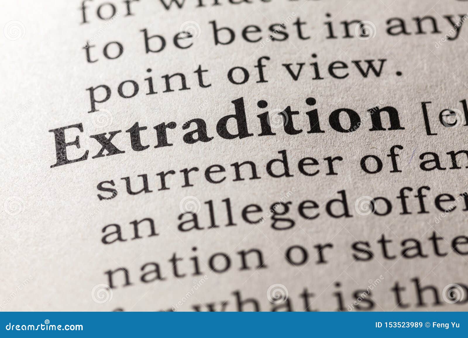 Definition of the Word Extradition Stock Image - Image of word, fake ...
