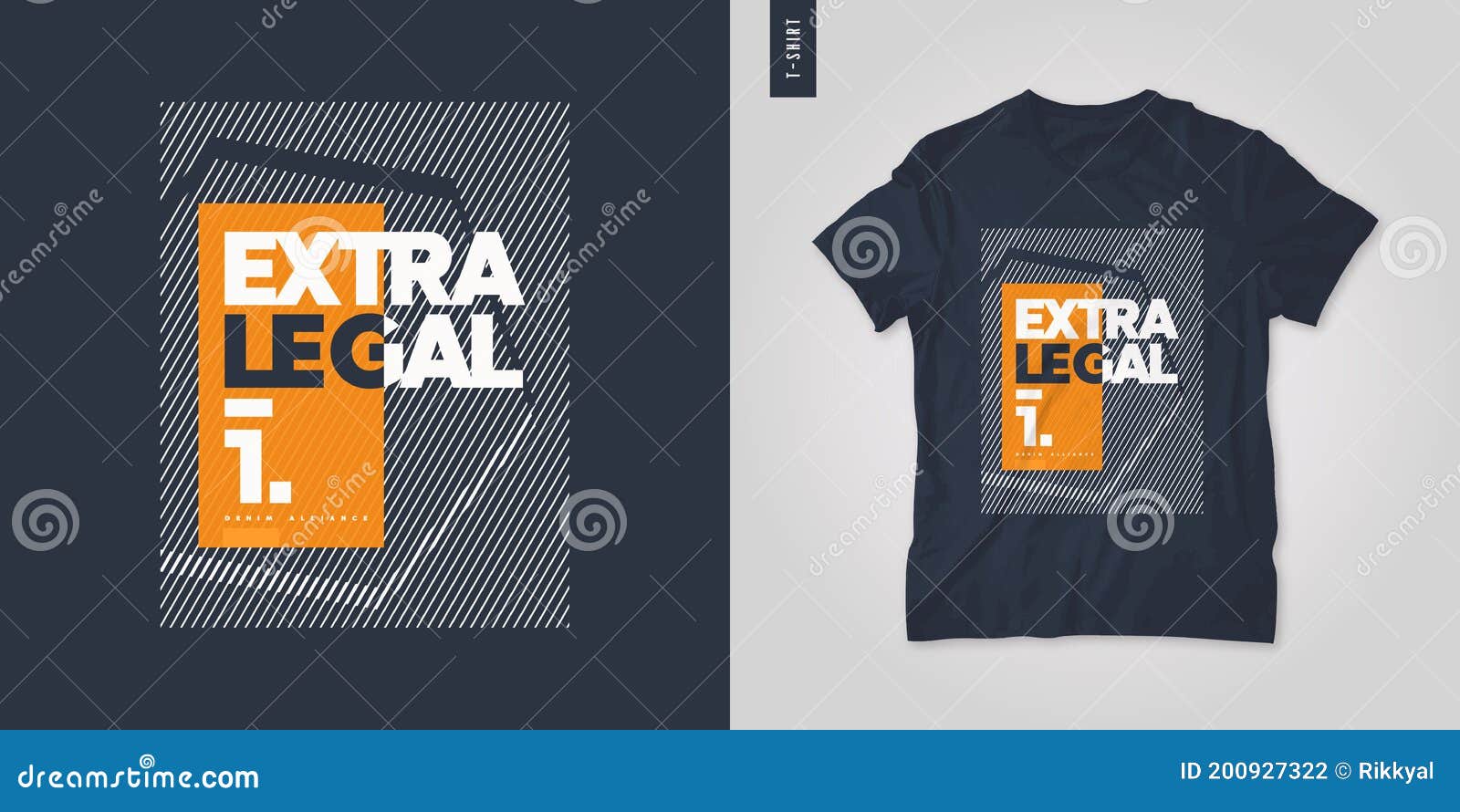 Extralegal. T-shirt Vector Design, Poster, Print, Template Stock Vector ...