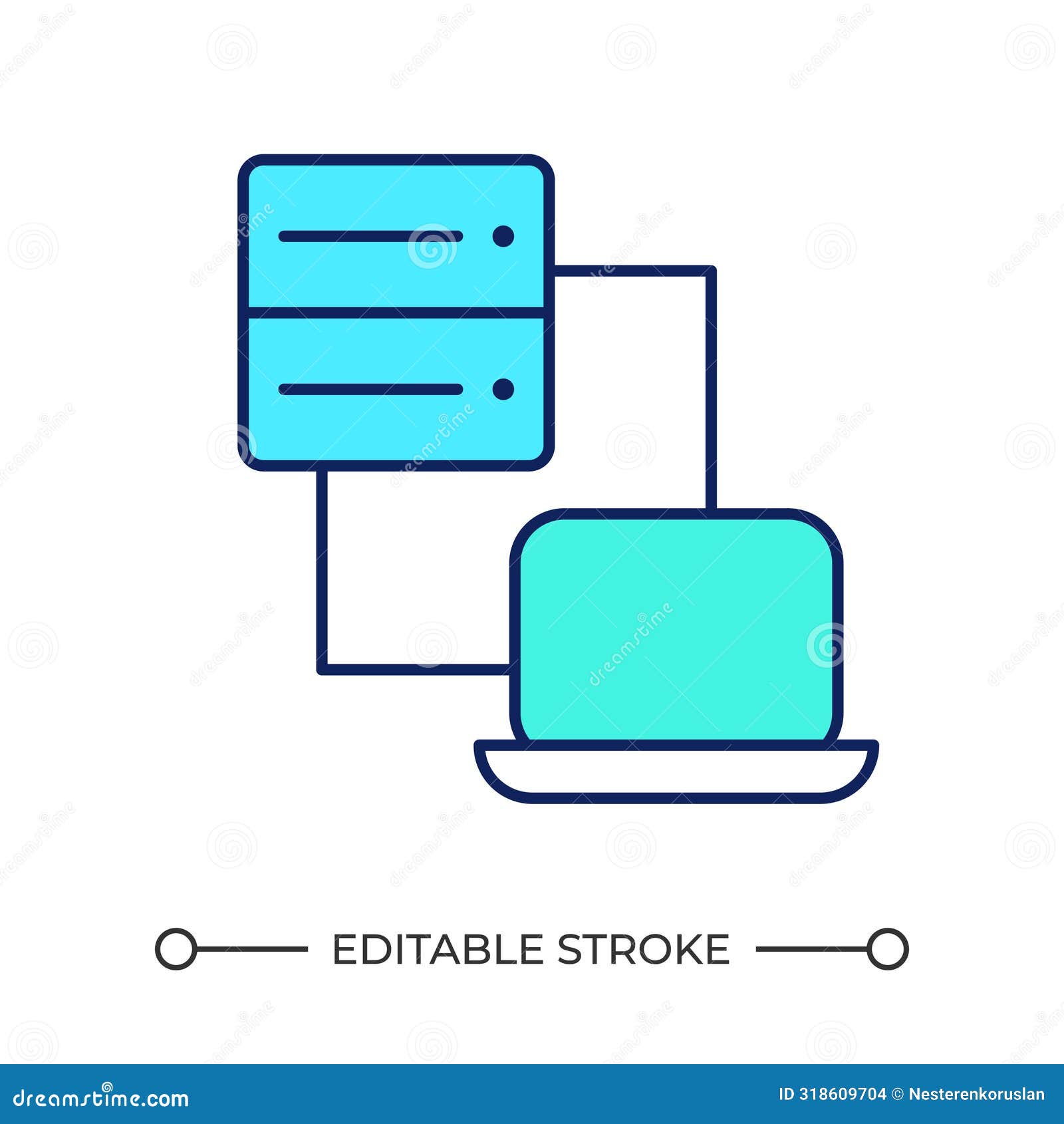 Extranet RGB color icon stock illustration. Illustration of thin ...