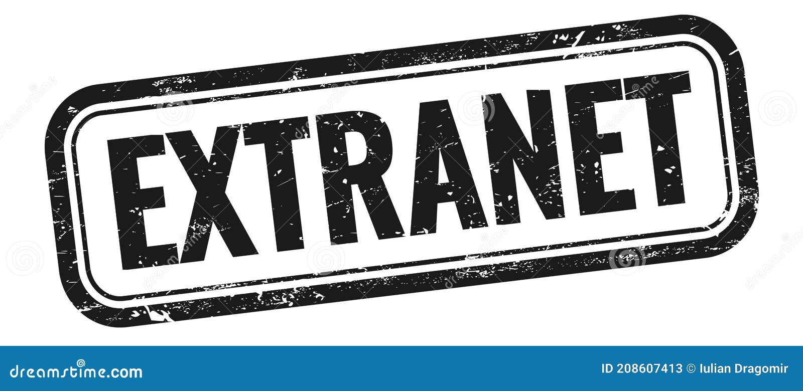 EXTRANET Text on Black Grungy Vintage Stamp Stock Illustration ...