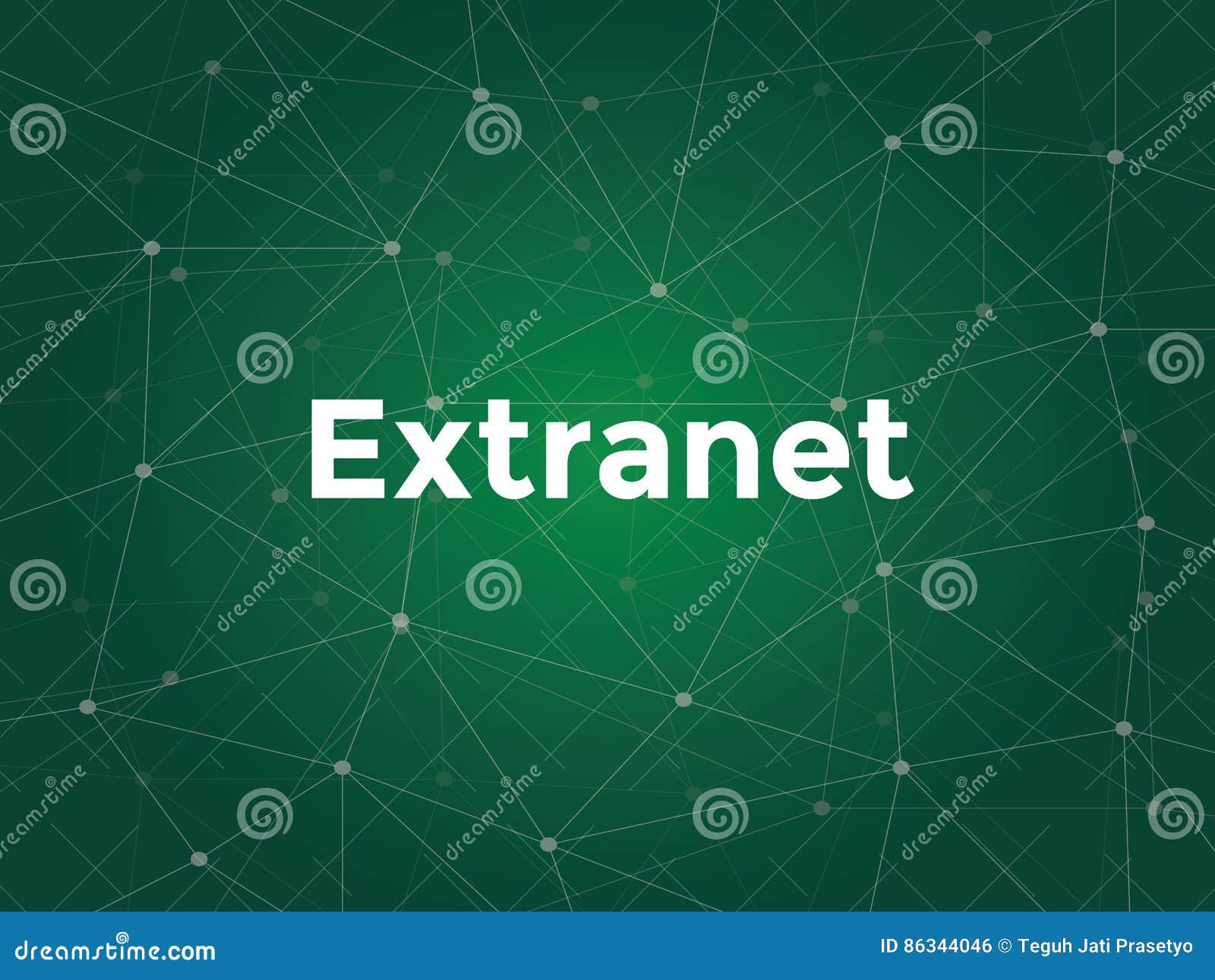 Extranet White Text Illustration With Green Constellation Map As ...
