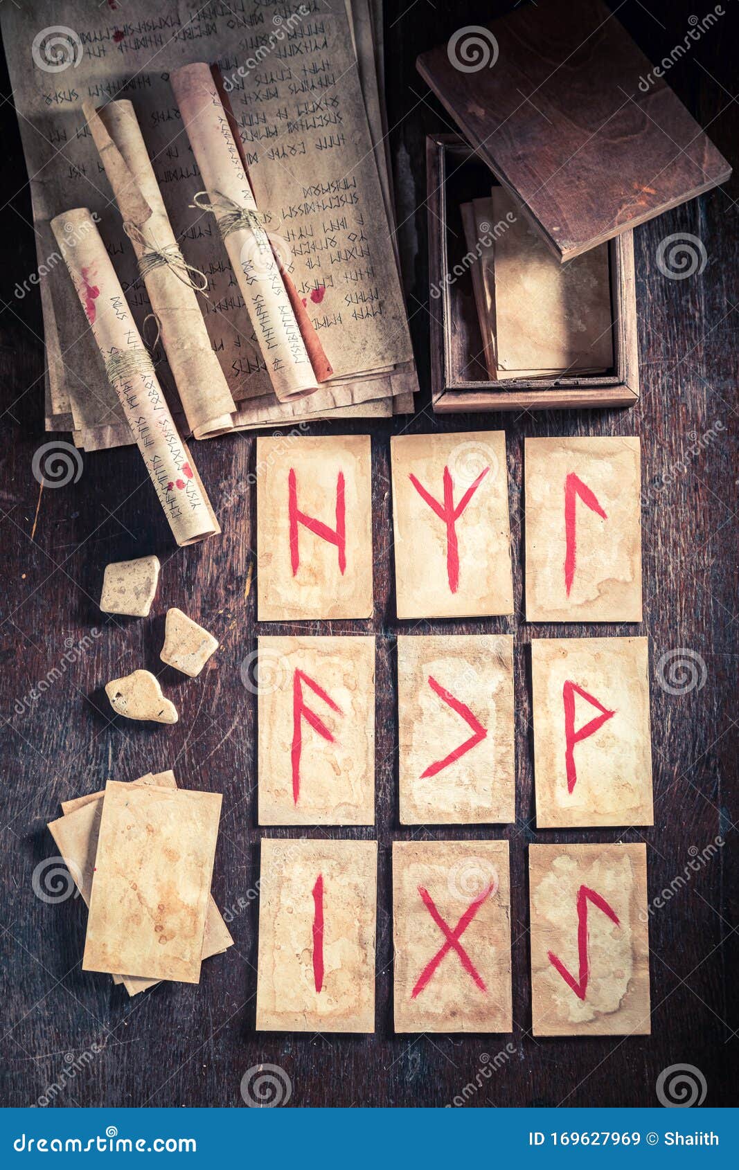 Extraordinary Runic Divination by Cards Based on Futhark Alphabet Stock ...