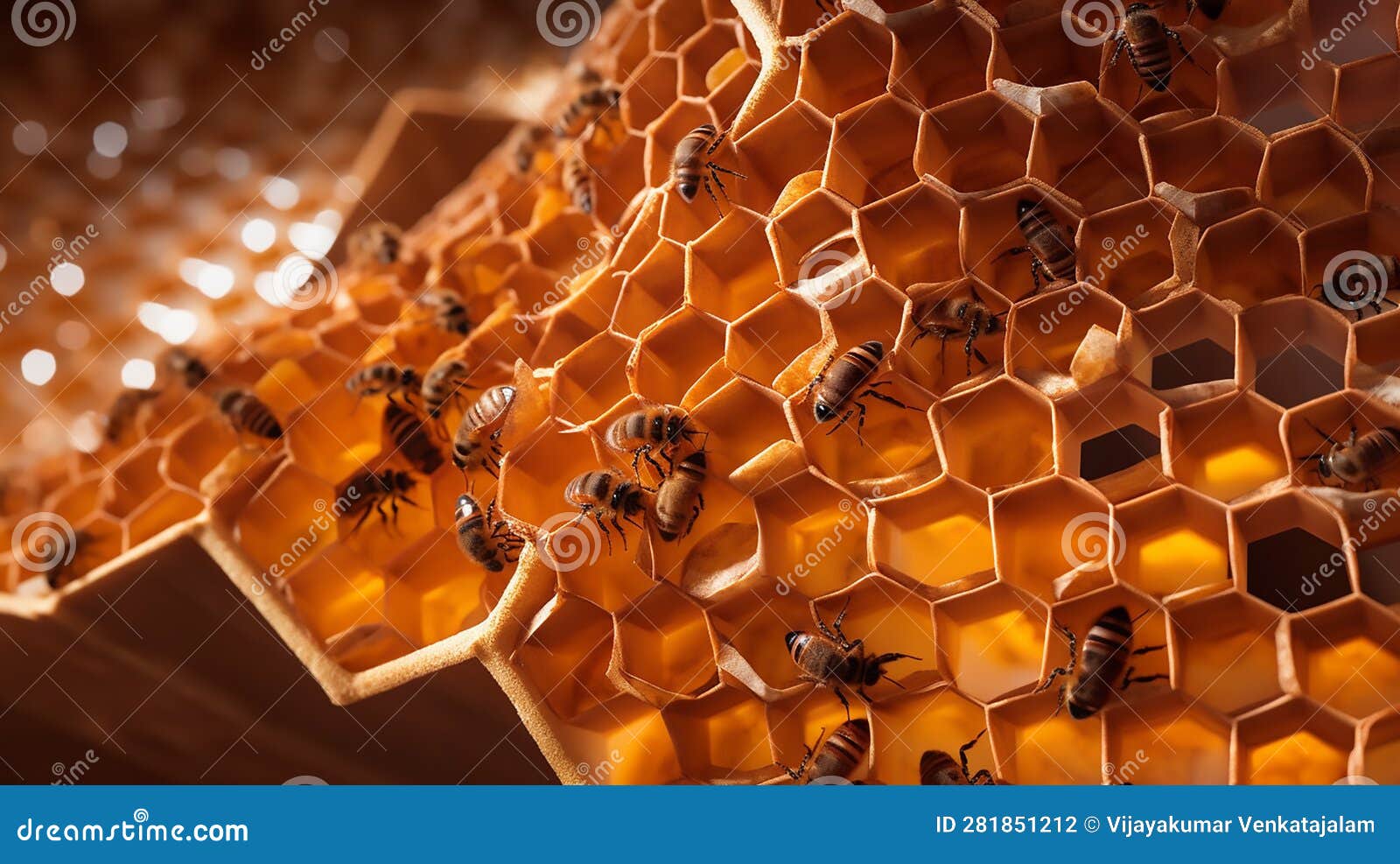 The Extraordinary Triangular Honeycombs of Stingless Bees Stock ...
