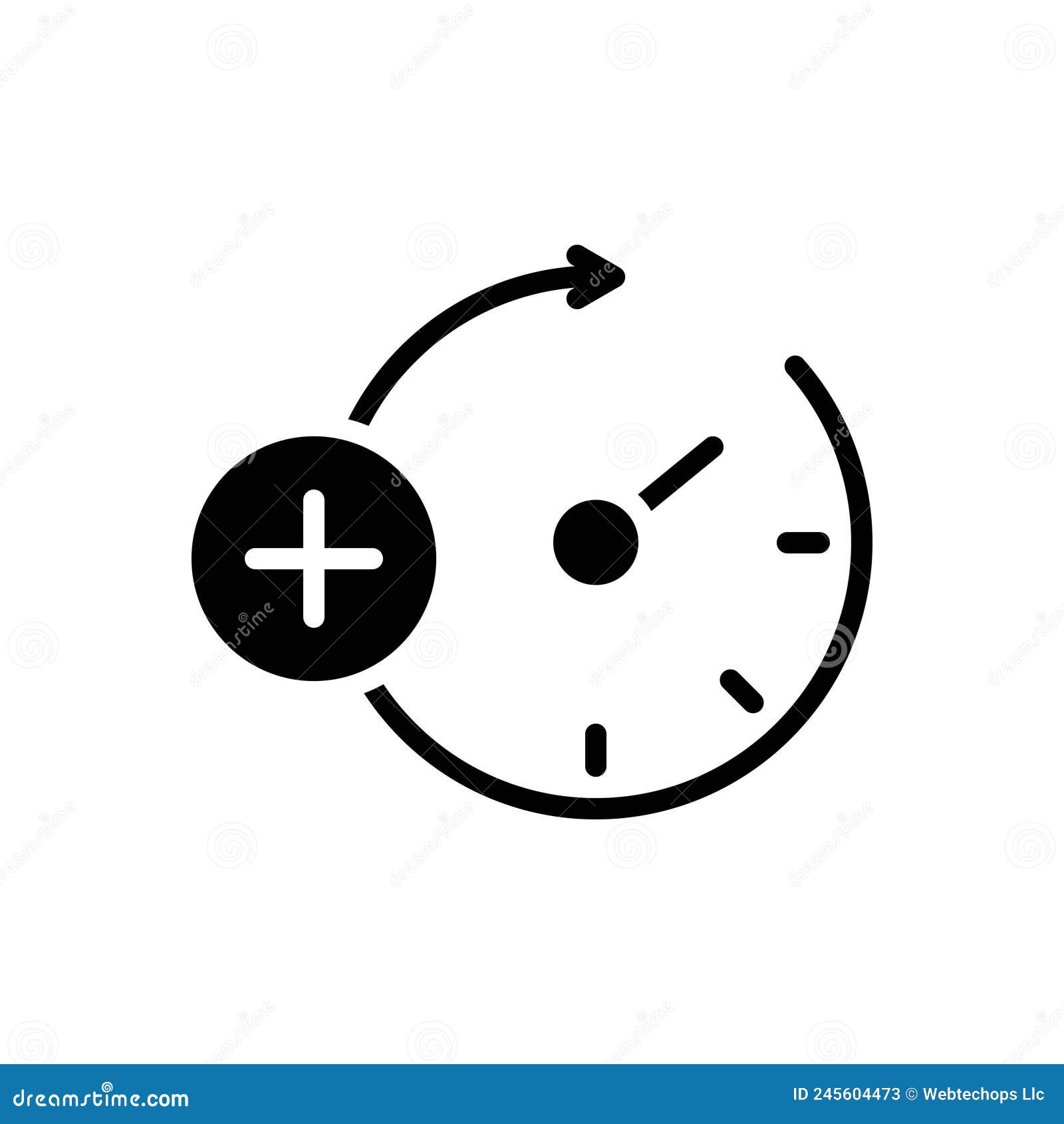 Black Solid Icon for Extras, Additional and Surplus Stock Vector ...