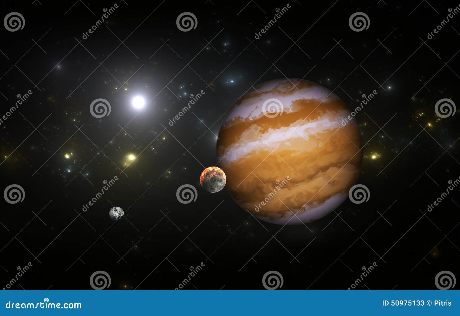 Extrasolar Planet. Earth-like Exoplanet On Background Nebula. Royalty ...