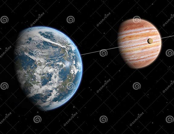Extrasolar system stock illustration. Illustration of moon - 2503267