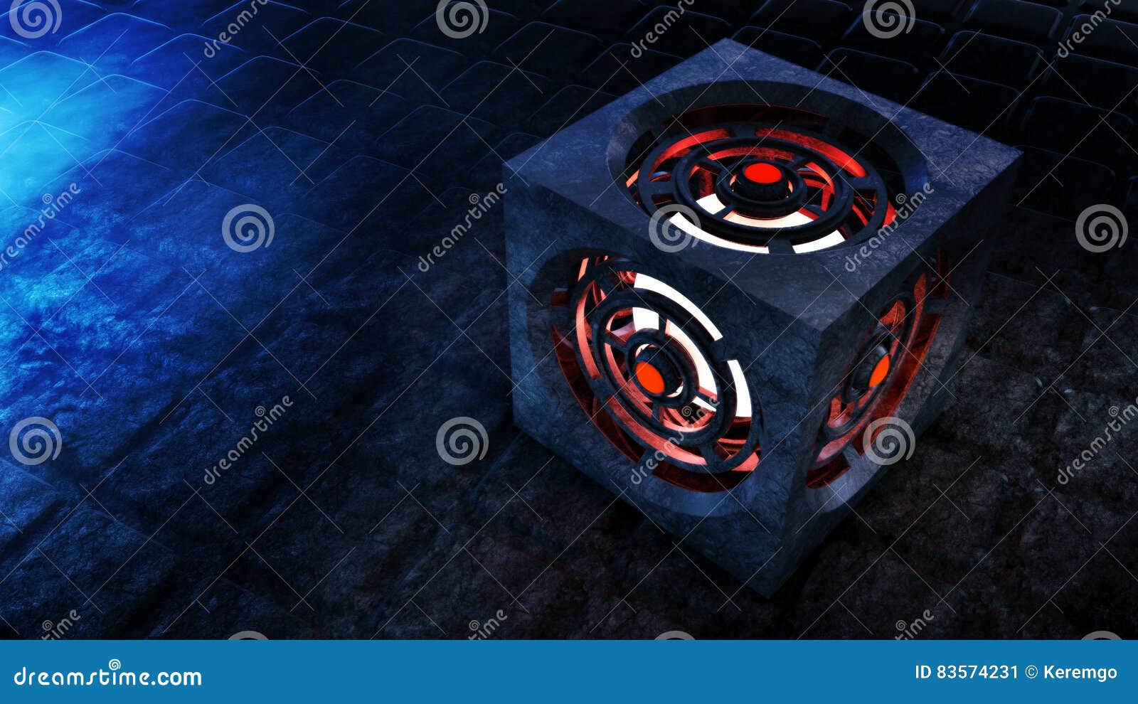 Extraterrestrial Abstract Fantasy Cube Stock Illustration ...