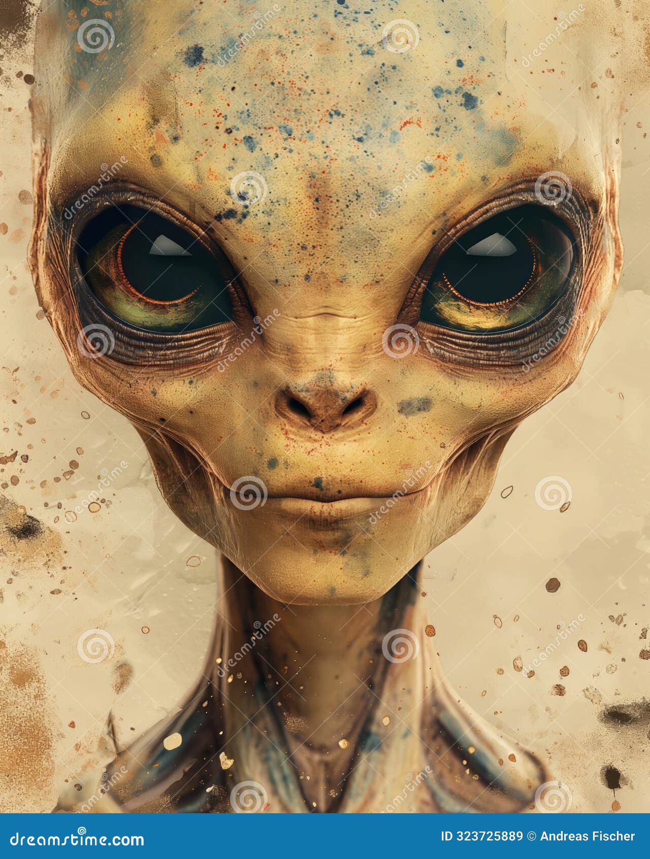 Alien Staring at Camera. Generative AI Stock Image - Image of eyes ...