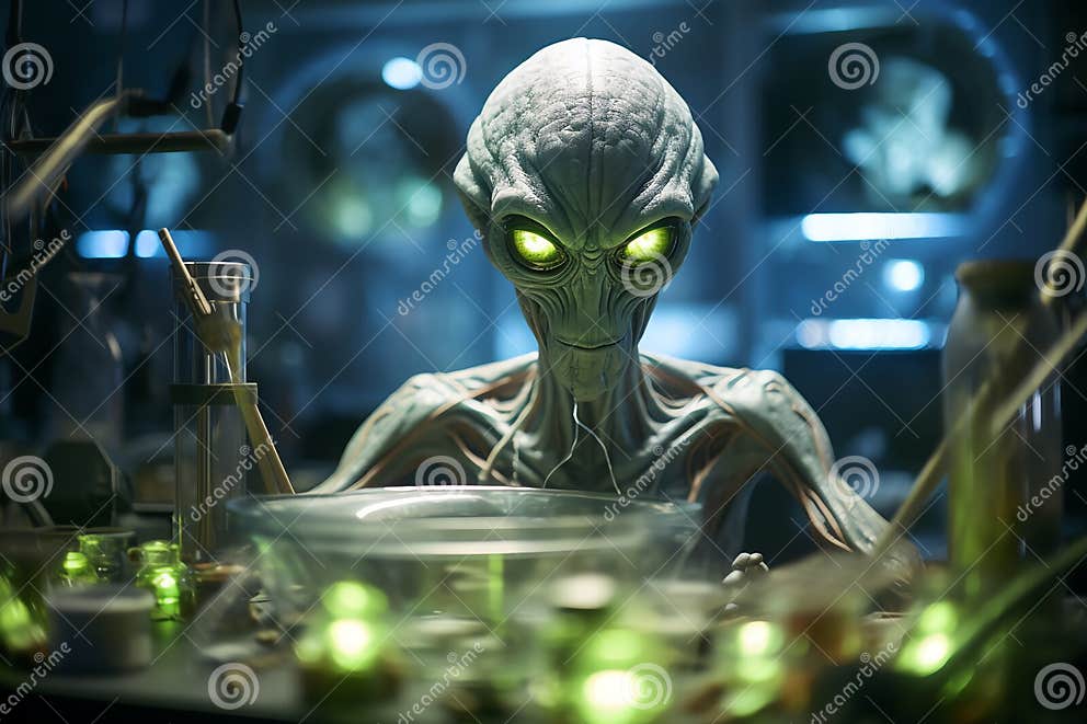 Extraterrestrial Entity Conducting Experiments in a Lab Sci Fi ...