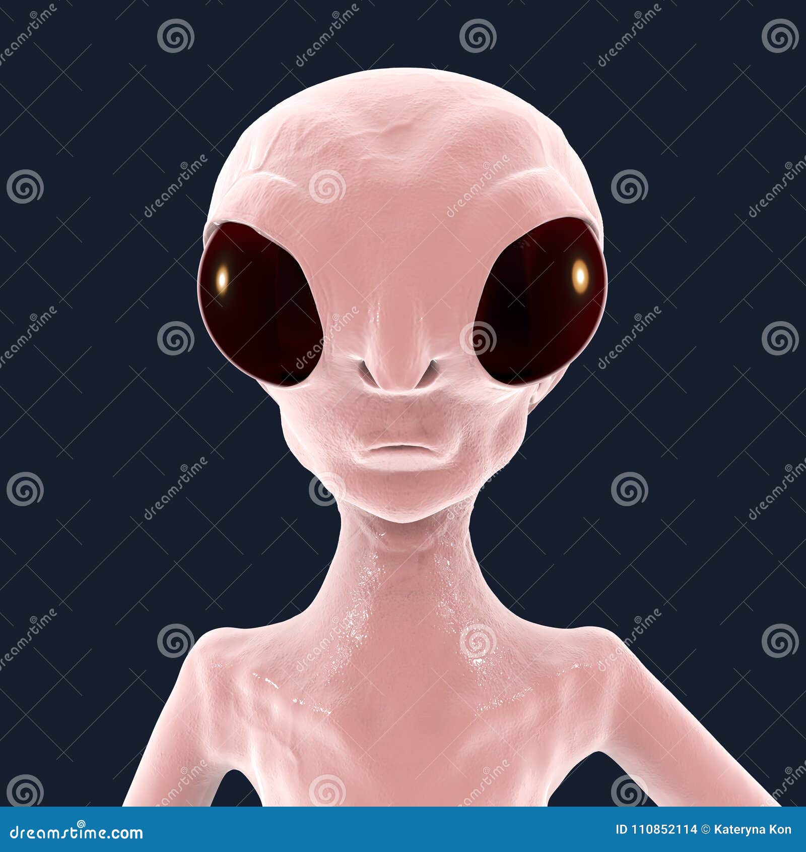 Extraterrestrial Humanoid Creature Stock Illustration - Illustration of ...