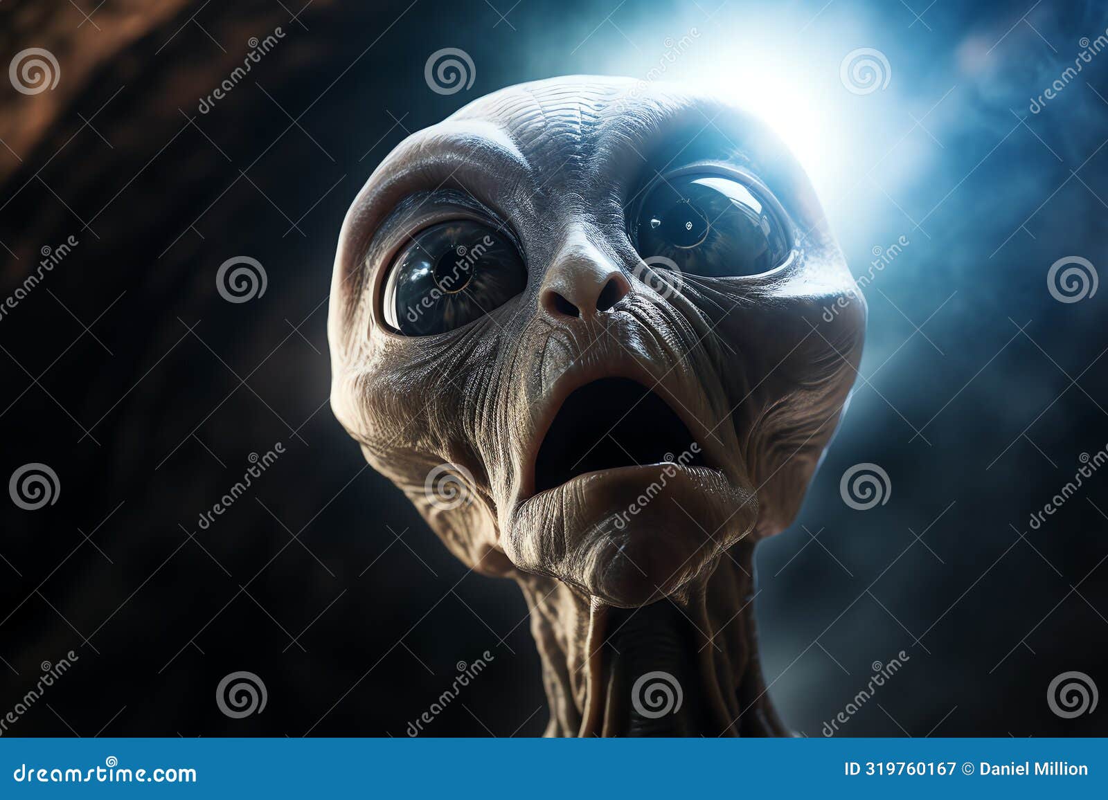 Extraterrestrial Life Form Communicating with Earth Sci Fi Illustration ...