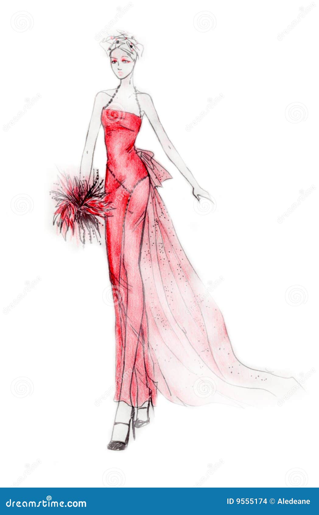 Extravagant Bride Illustration Stock Illustration - Illustration of ...