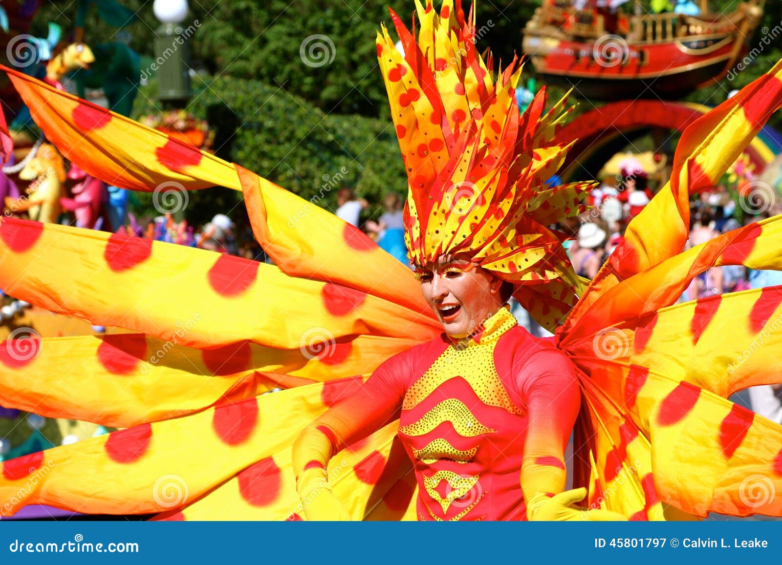An Extravagant Disney Character Performs in a Magic Kingdom Parade ...