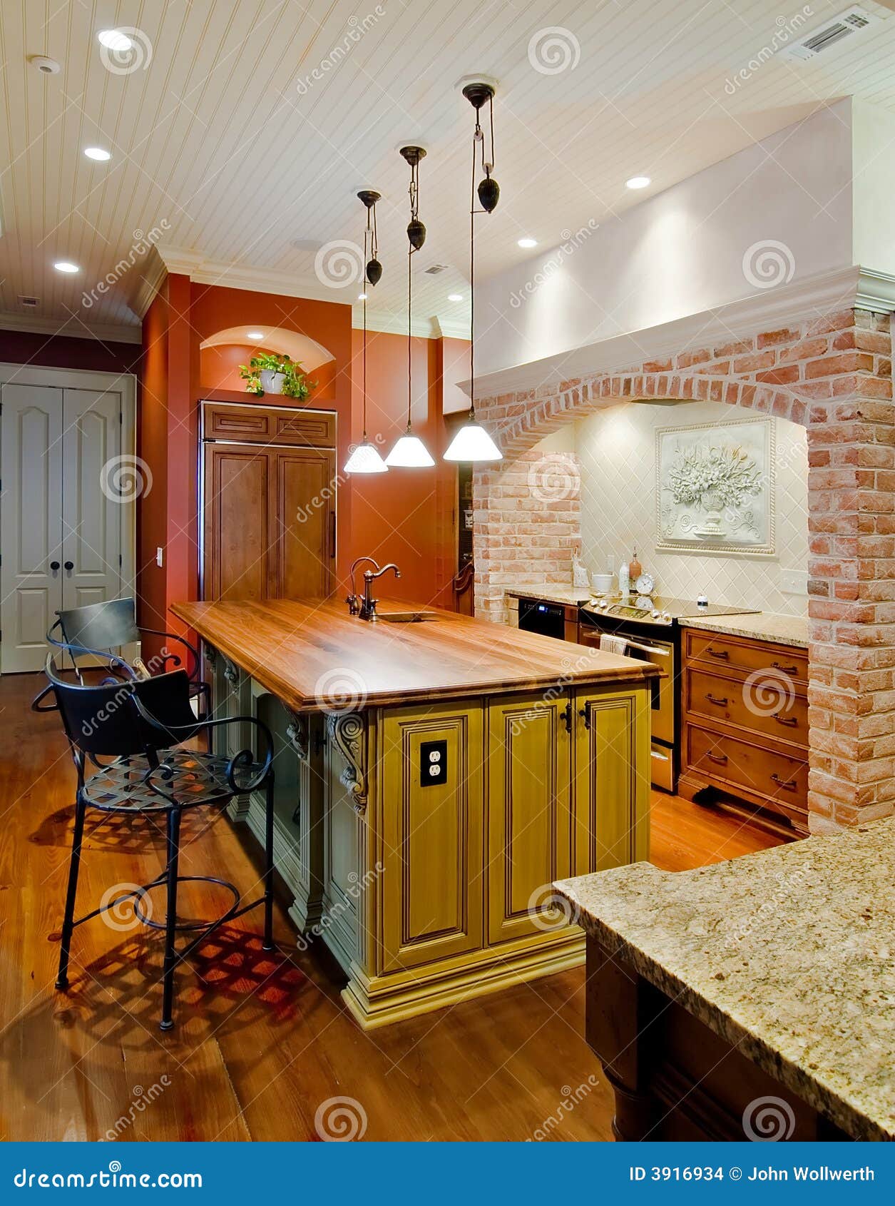 Extravagant kitchen stock photo. Image of comfortable - 3916934