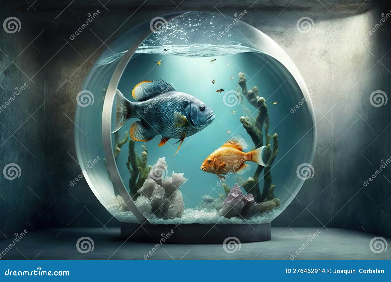 Extravagant Modern Luxury Fish Tank Design with Tropical Fish. Ai ...