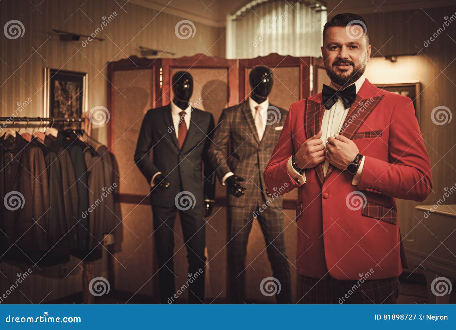 Extravagant Stylish Man in Tailor Studio Stock Image - Image of ...