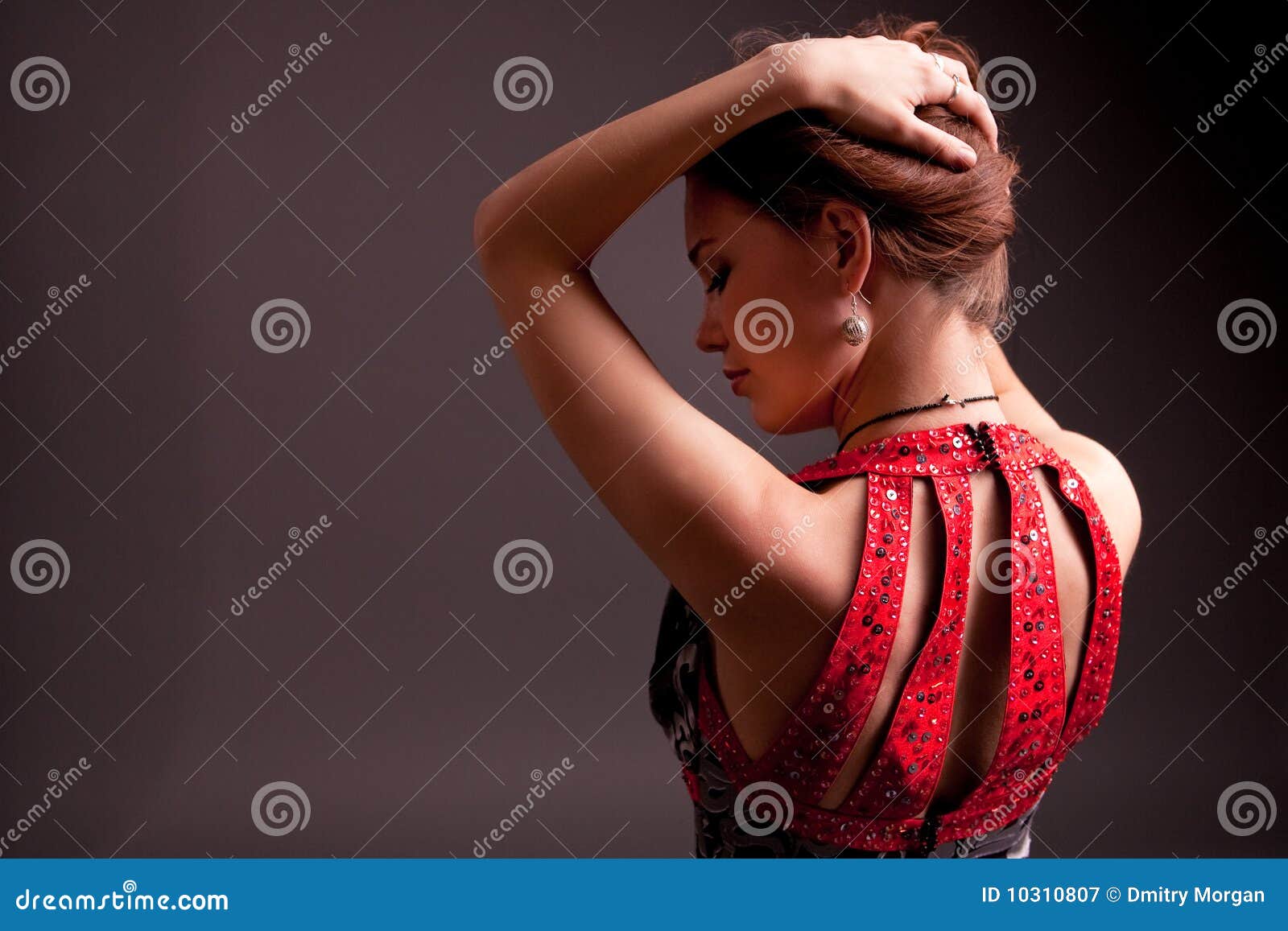 Extravagant woman in dress stock image. Image of background - 10310807