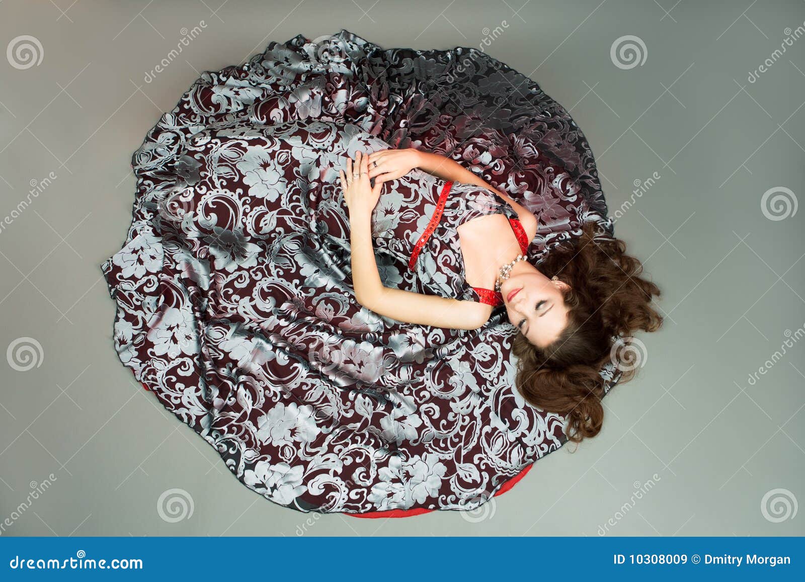 Extravagant Young Lady On Color Dress Picture. Image: 10308009