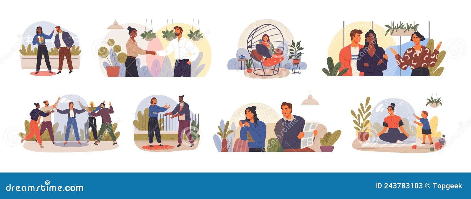 Extraversion Introversion Infographics Cartoon Vector | CartoonDealer ...