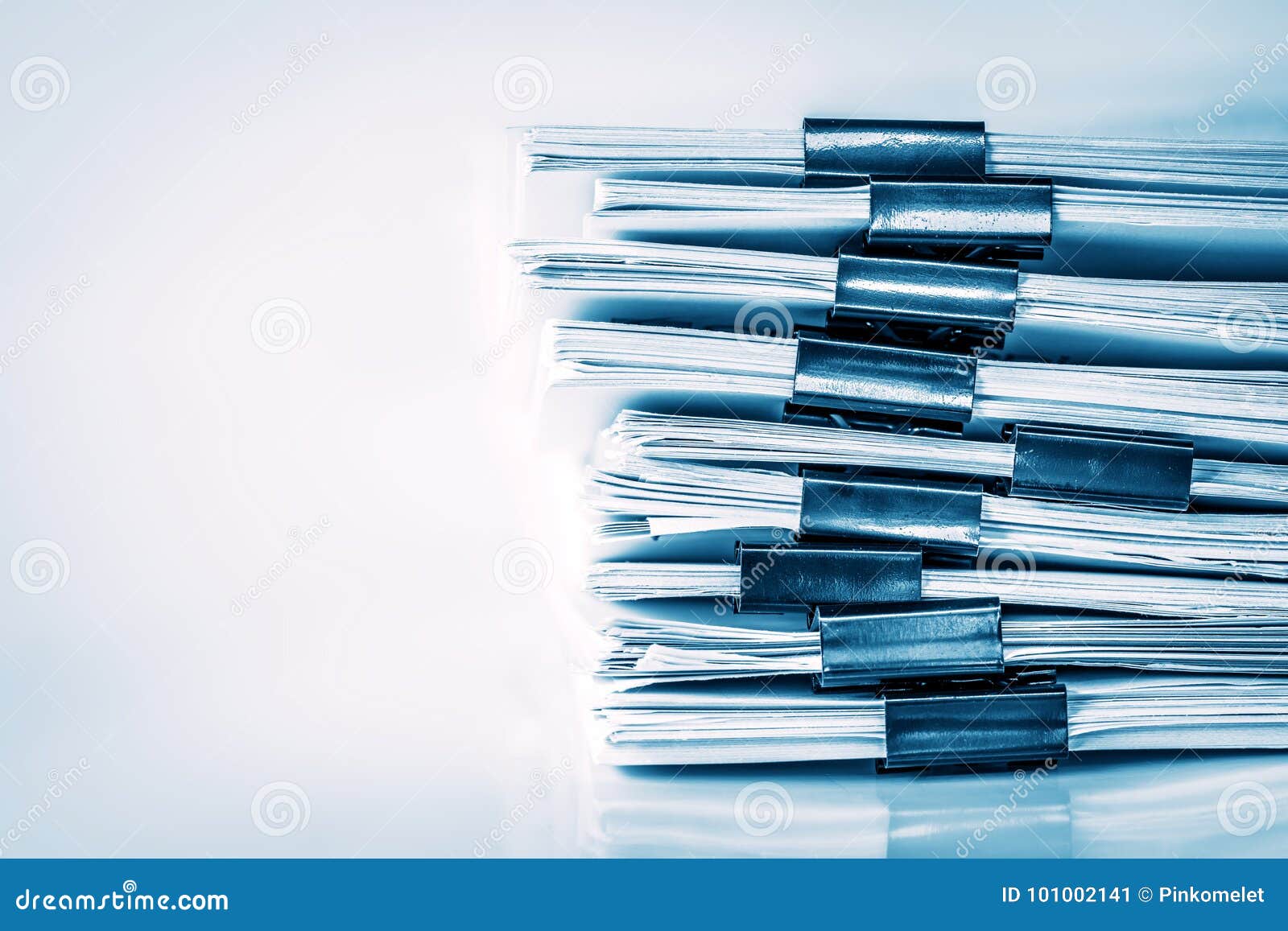 Extreamly Close Up the Stacking of Office Working Document with Stock ...