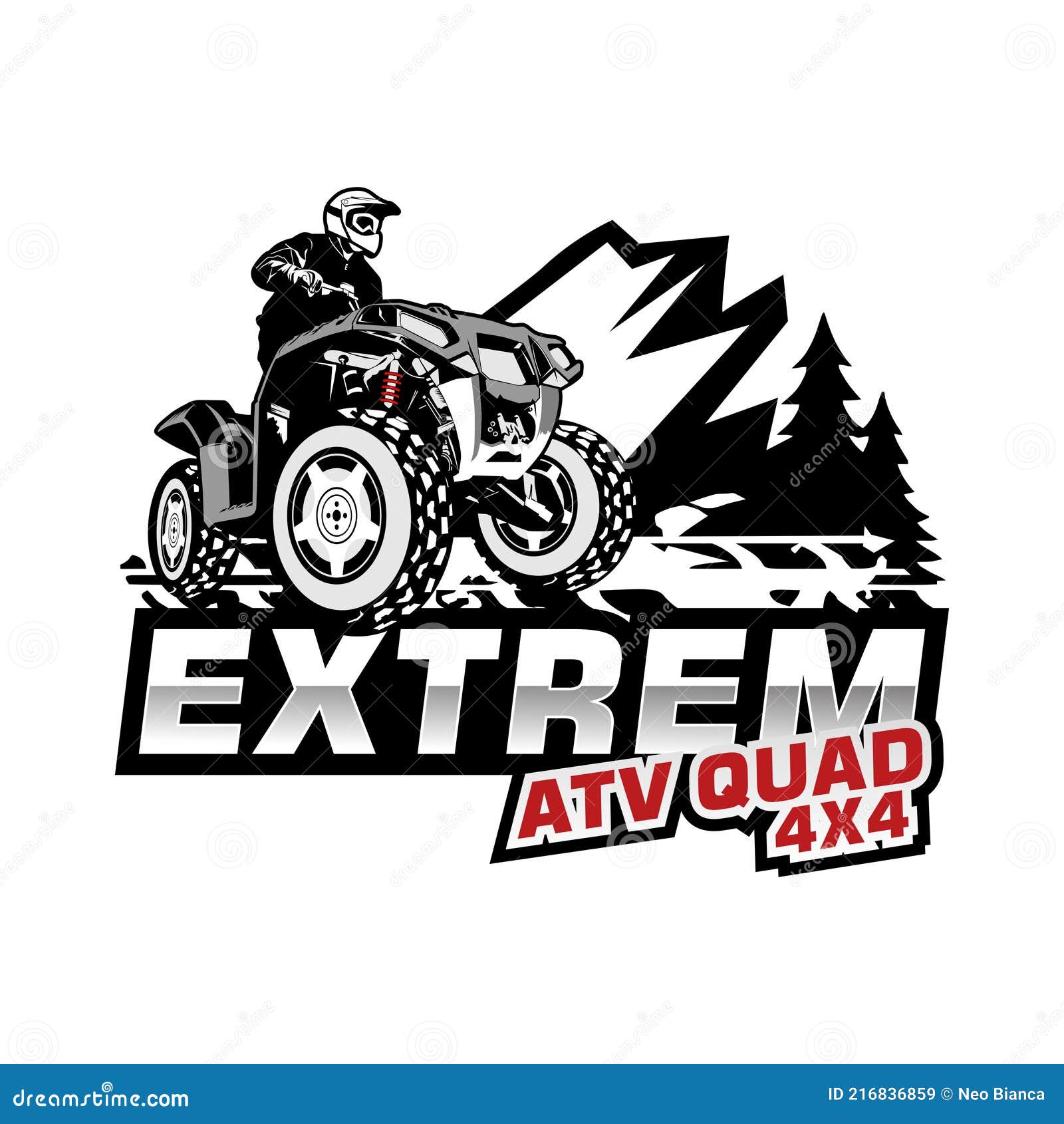 Extrem Atv Squad Illustration Vector Stock Vector - Illustration of ...