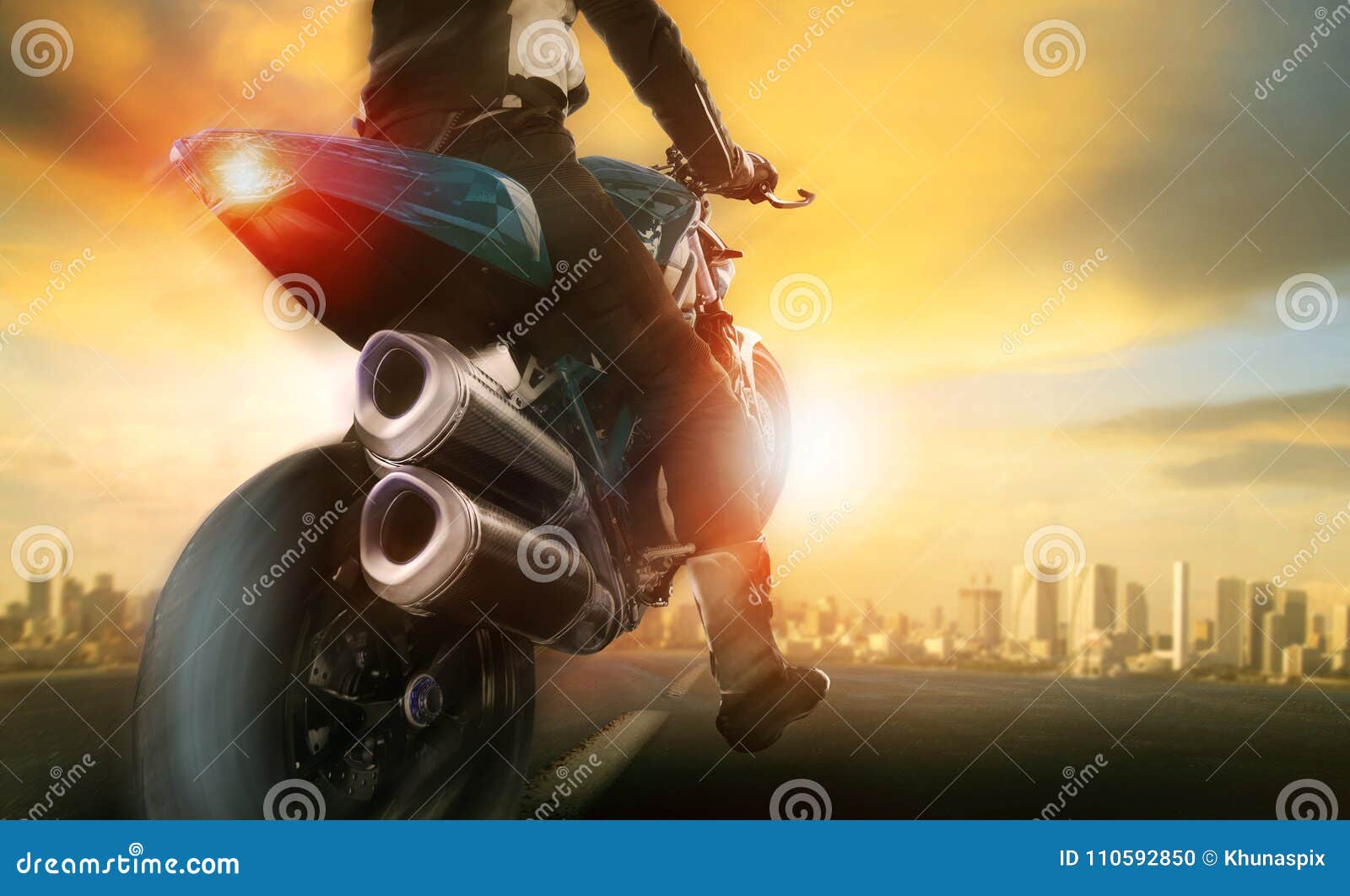 Extreme Action of Man Riding on Big Motorcycle Stock Photo - Image of ...
