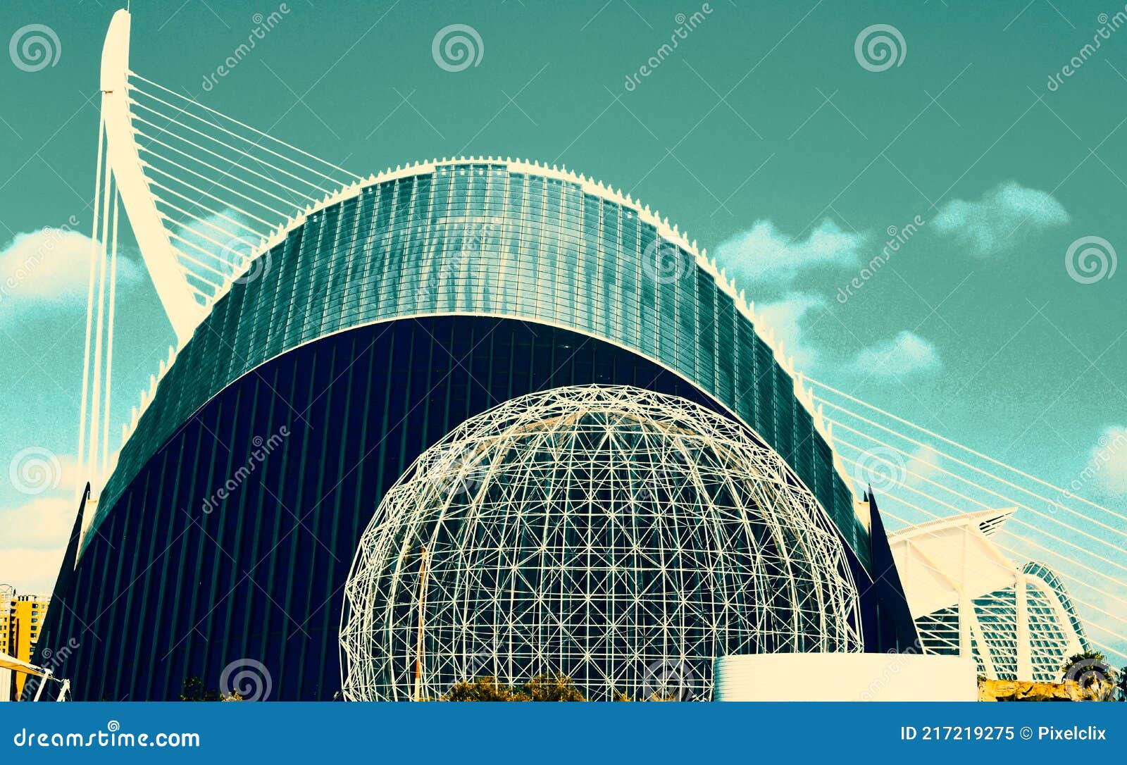 Extreme Architectural Construction of Modern Office Building. Stock ...