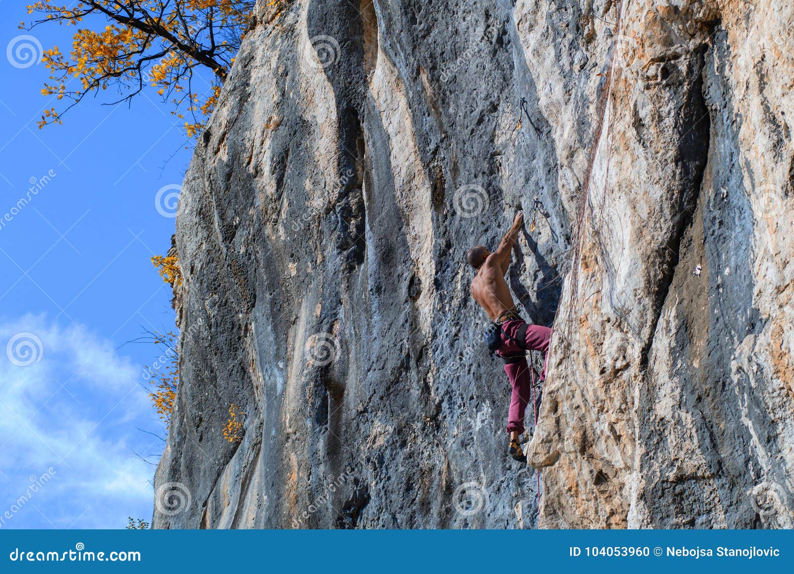 Extreme Autumn,rock Climbing Stock Photo - Image of challenge, cliff ...